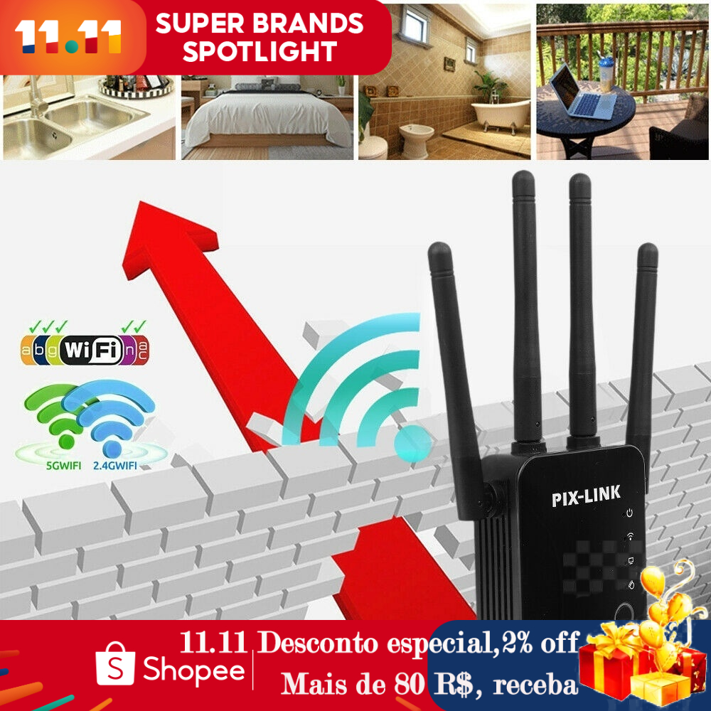 Ac1200 Wifi Repeater Router 2.4g & 5g Sem Fio Range Extender ...