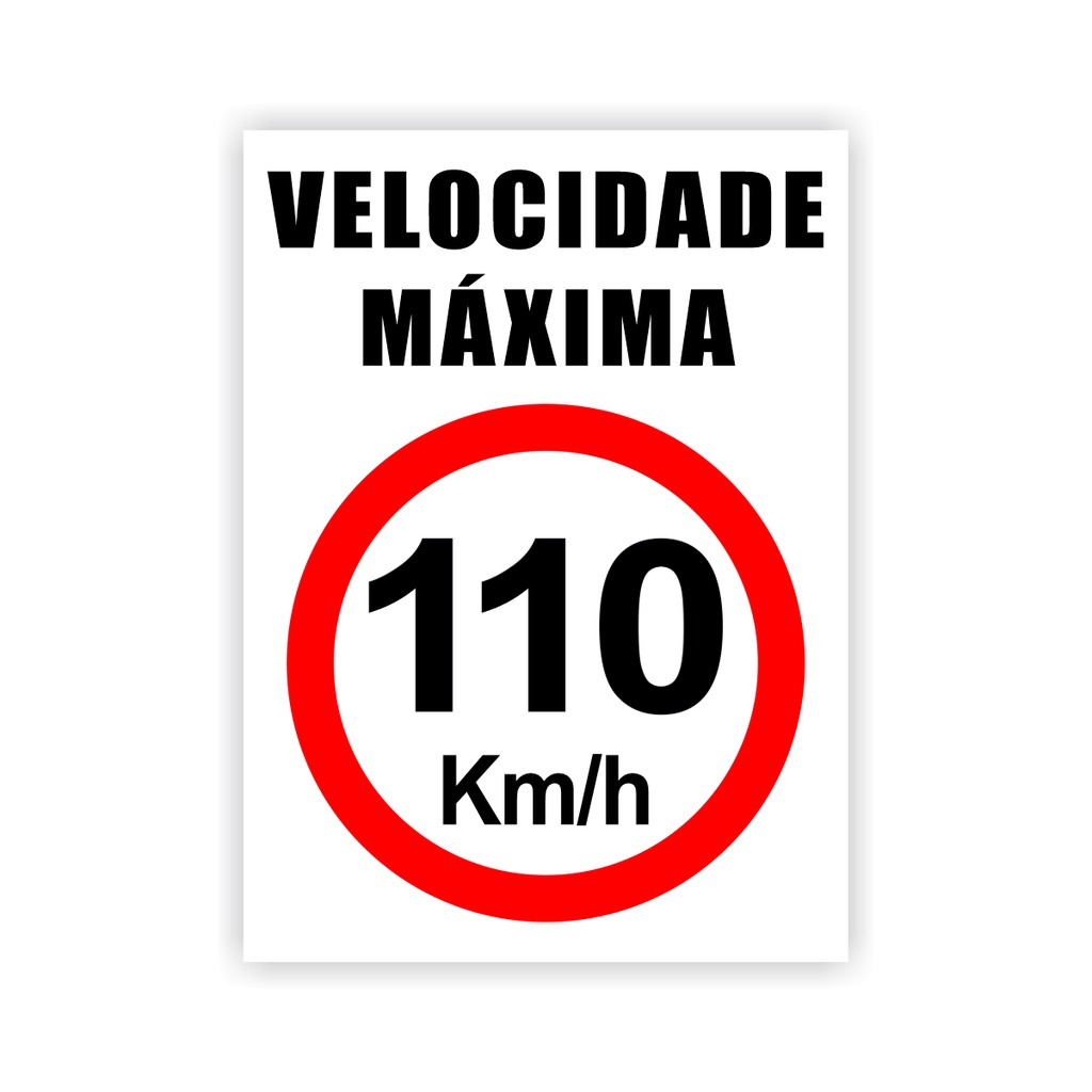 Adesivo Velocidade Maxima Controlada Permitida 110km/h | Shopee Brasil
