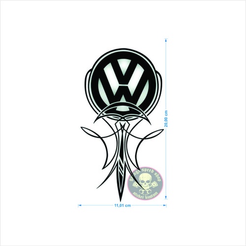 Adesivo Sticker Listras Pinstripe Fusca Logo Volkswagen Kustom ...