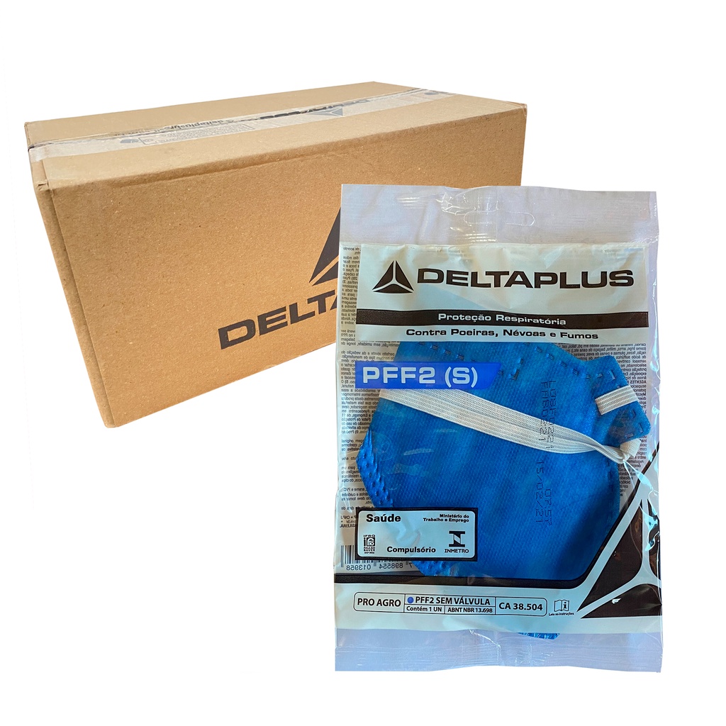 Máscara Descartável PFF2 N95 Sem Válvula Azul Delta Plus | Shopee Brasil