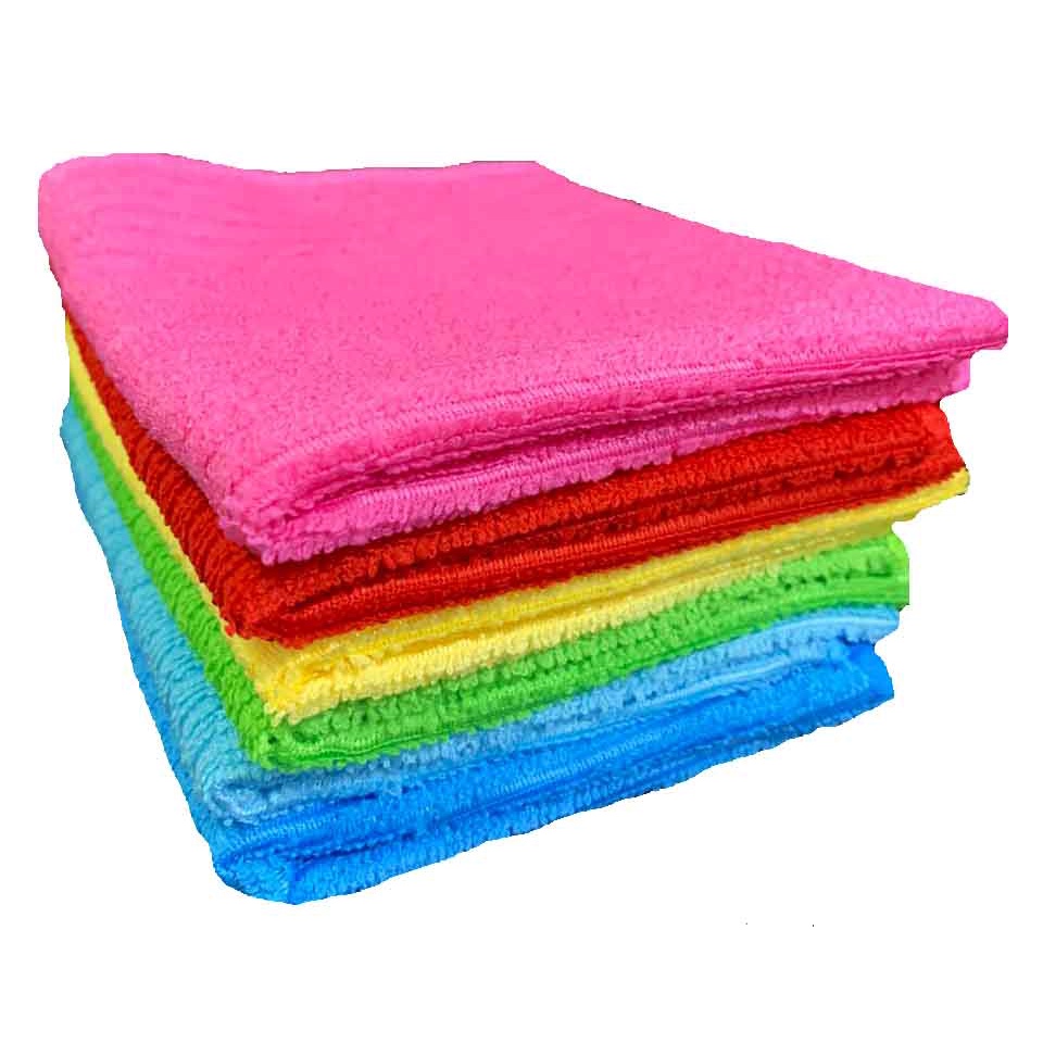KIT COM 6 PANOS DE MICROFIBRA VARIADAS CORES / ÓTIMA QUALIDADE | Shopee ...