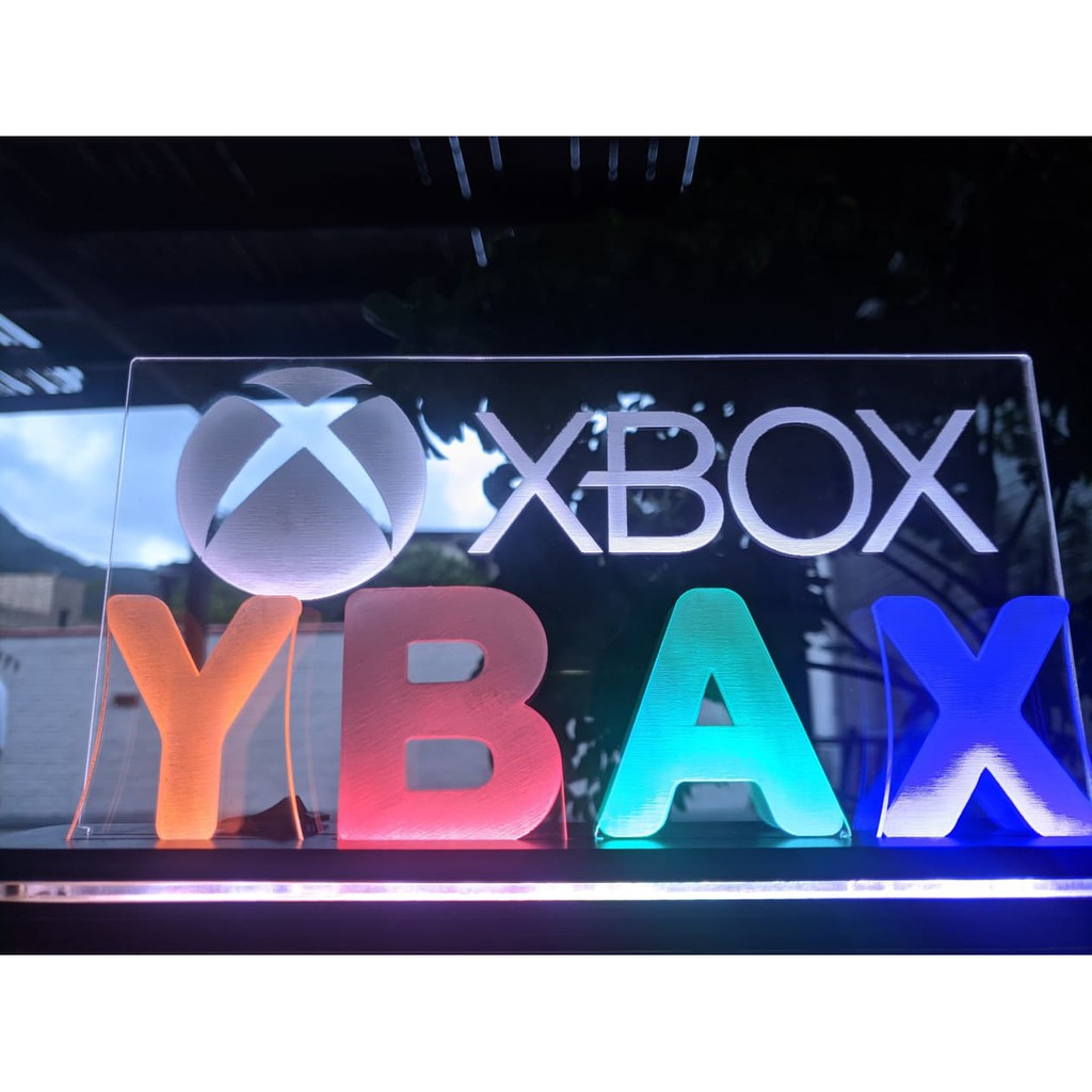 Abajur Luminária Led Xbox 360 Xbox One Microsoft Símbolos 25cm | Shopee ...