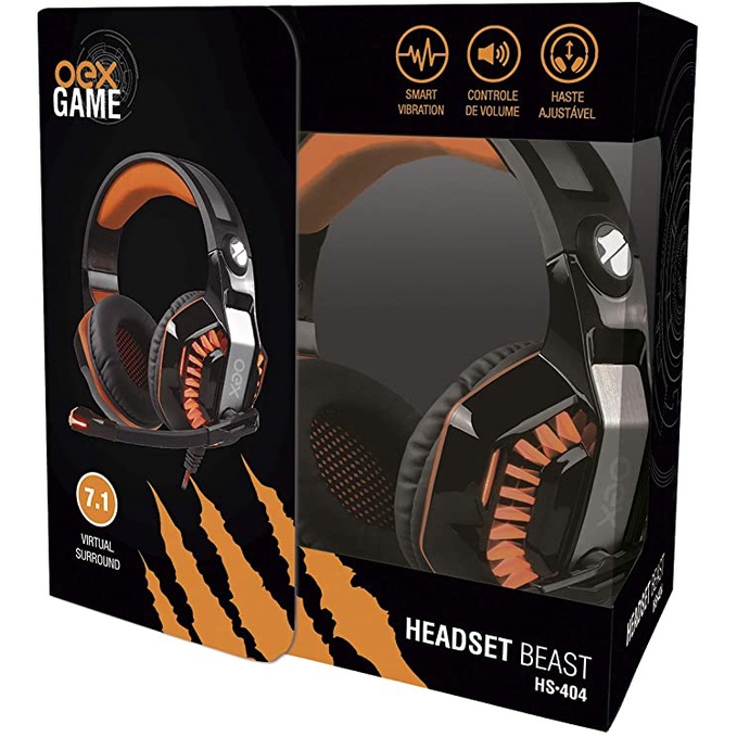 Headset Gamer 7.1 Beast Led Alumínio Escovado Hs404 Oex | Shopee Brasil