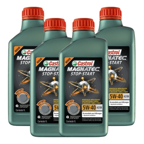 Kit 4 Óleo Motor Castrol Magnatec 5w40 A3/b4 Vw 50200/50500 - Escorrega ...