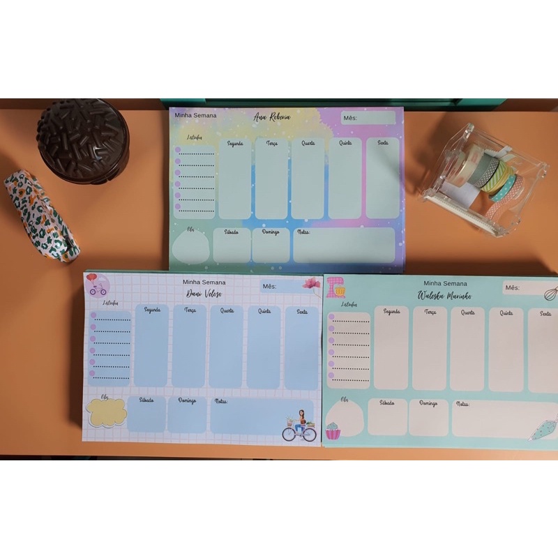 Planner Artesanal Personalizado, tamanho A5. | Shopee Brasil