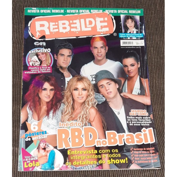 Revista Rebelde Inédito rbd no Brasil | Shopee Brasil