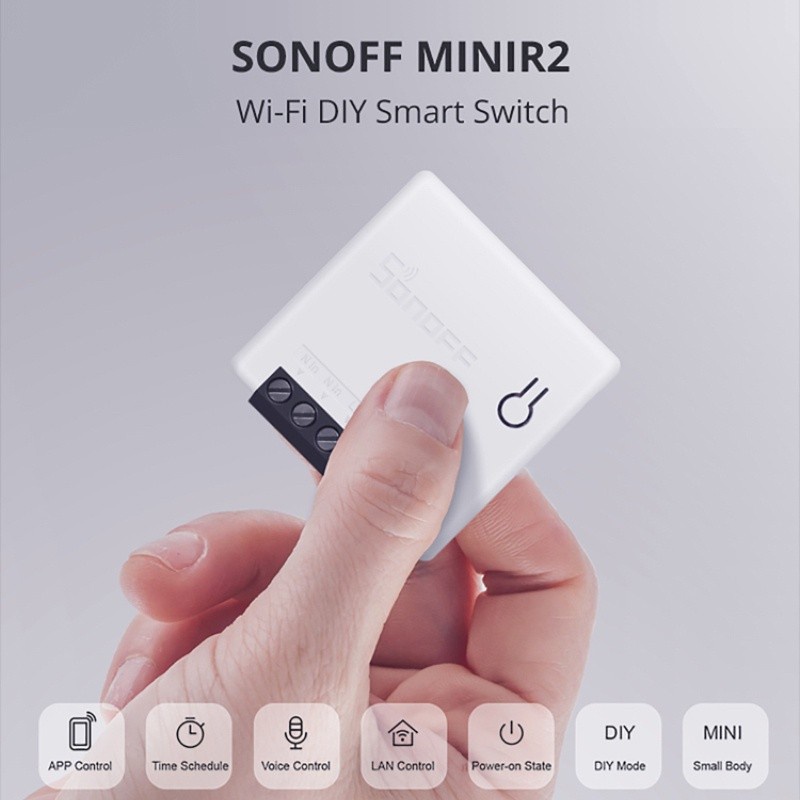 Sonoff Mini R2 Inteligente Interruptor Pequeno Interruptor de Controle ...