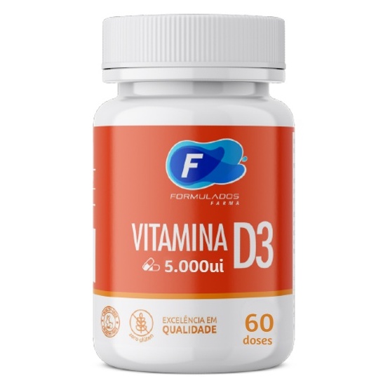 Vitamina D 5000 Ui 60 Capsulas Formulados Farma | Shopee Brasil