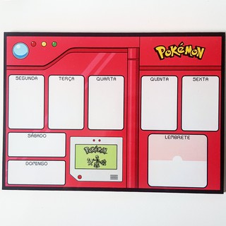 Planner Semanal Pokemon Pokeagenda Pikachu | Shopee Brasil