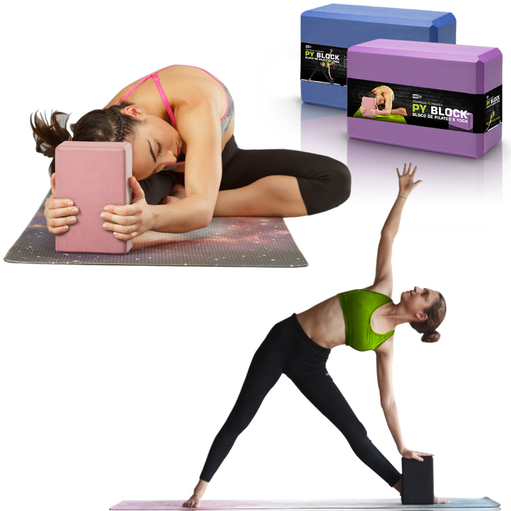 Bloco Para Exercicio Pilates / Yoga Py Block Colors 23x15x8cm | Shopee ...