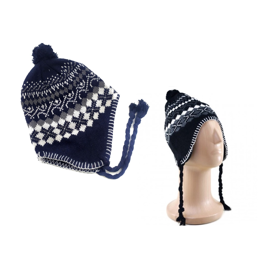 Touca Gorro Estilo Peruano Adulto Protetor Ouvido Orelha Forrada ...