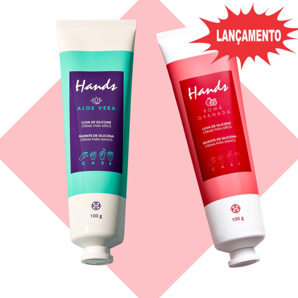 Luva de Silicone Creme Hidratante para as Mãos Aloe Vera Romã Hinode Hands 100g | Shopee Brasil