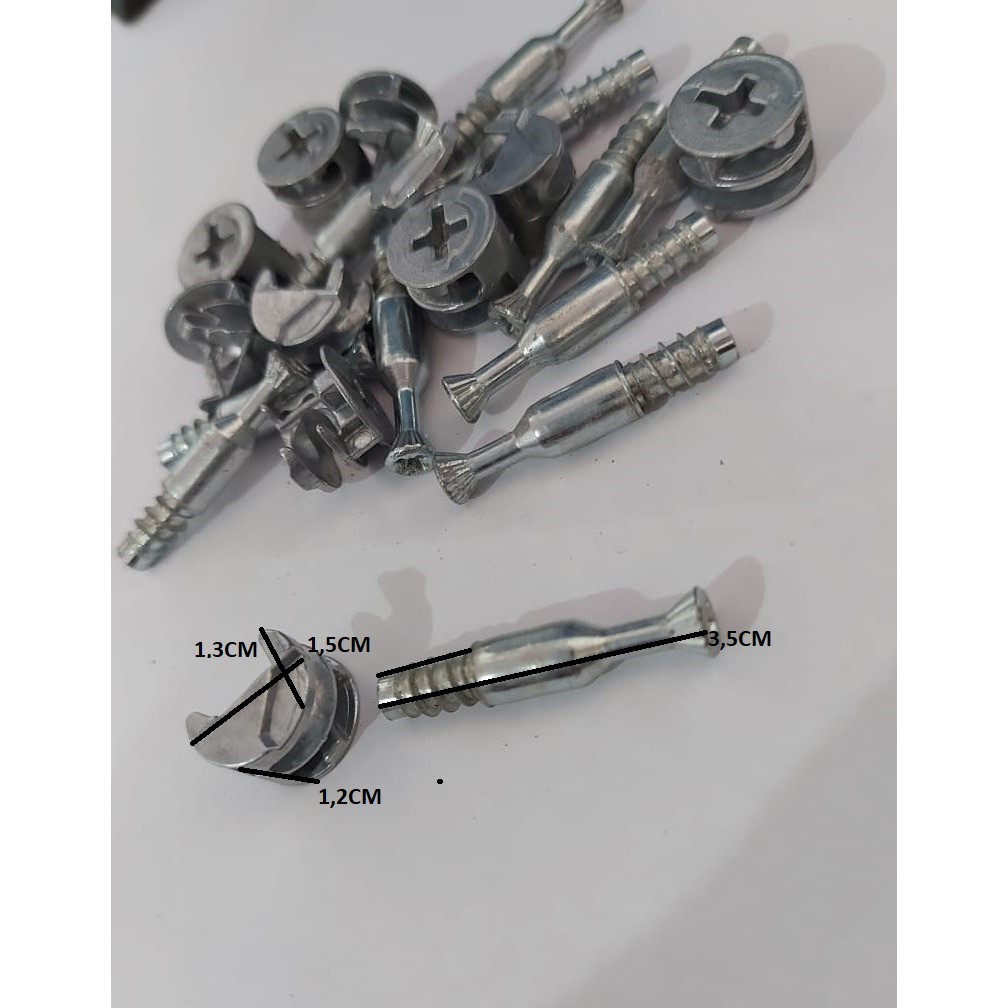 dispositivo Conector Minifix + tambor zincado Para Montagem de móveis ...