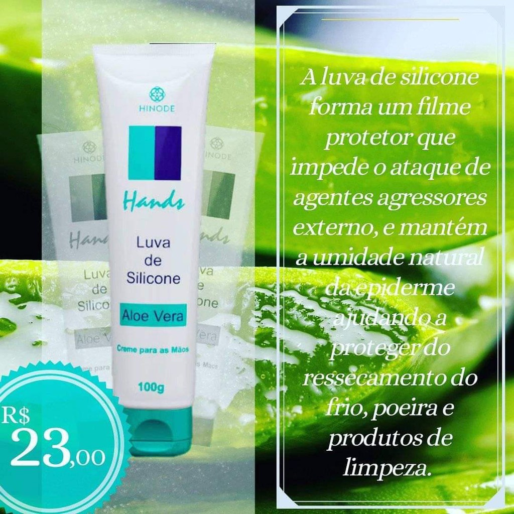 Luva de Silicone com Aloe Vera Hands Hinode 100 G | Shopee Brasil