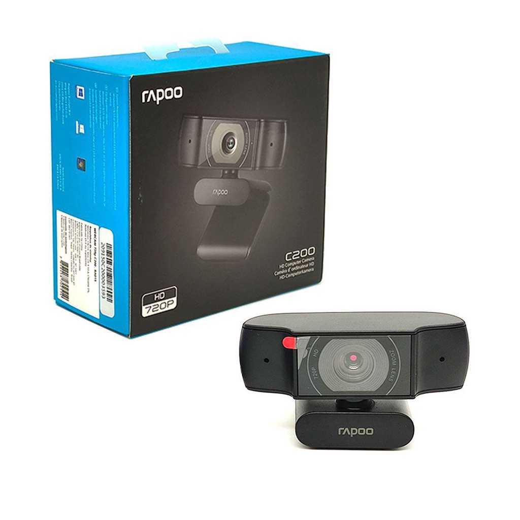 Webcam Rapoo HD 720p C200 RA015 Pronta Entrega | Shopee Brasil