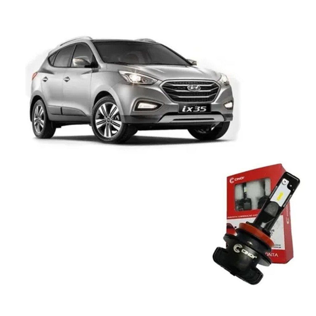 Kit Lâmpada Super Led Plus Ix35 2017 A 2020 Farol Alto Baixo | Shopee ...
