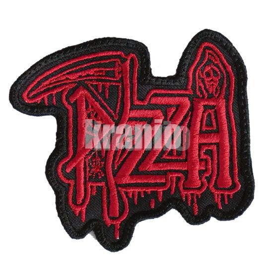 PIZZA DEATH ROCK METAL PATCH BORDADO ENVIO IMEDIATO | Shopee Brasil