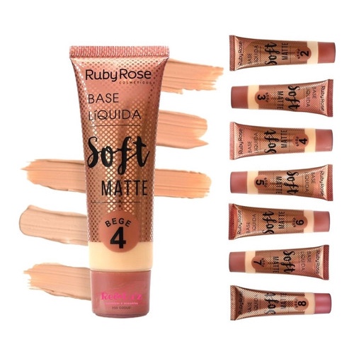 Ruby Rose Hb-8050 Base Liquida Soft Matte Bege | Shopee Brasil
