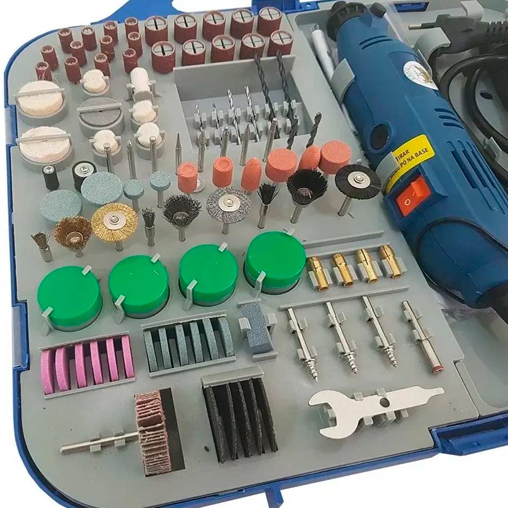 Mine Micro Retifica Tipo Dremel e Gamma 163 Pc + Maleta+Eixo | Shopee ...