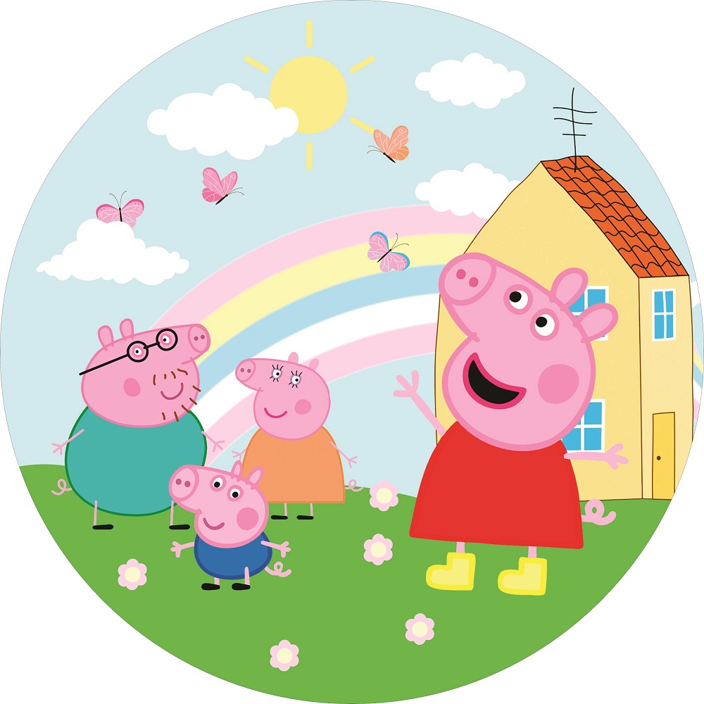 Painel Redondo em Lona Decoração Tema Peppa Pig | Shopee Brasil