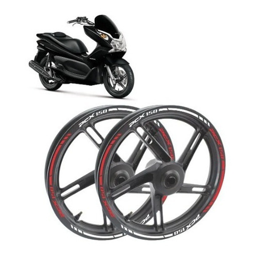 Kit Adesivo Premium Friso Roda Pcx 150 Refletivo | Shopee Brasil
