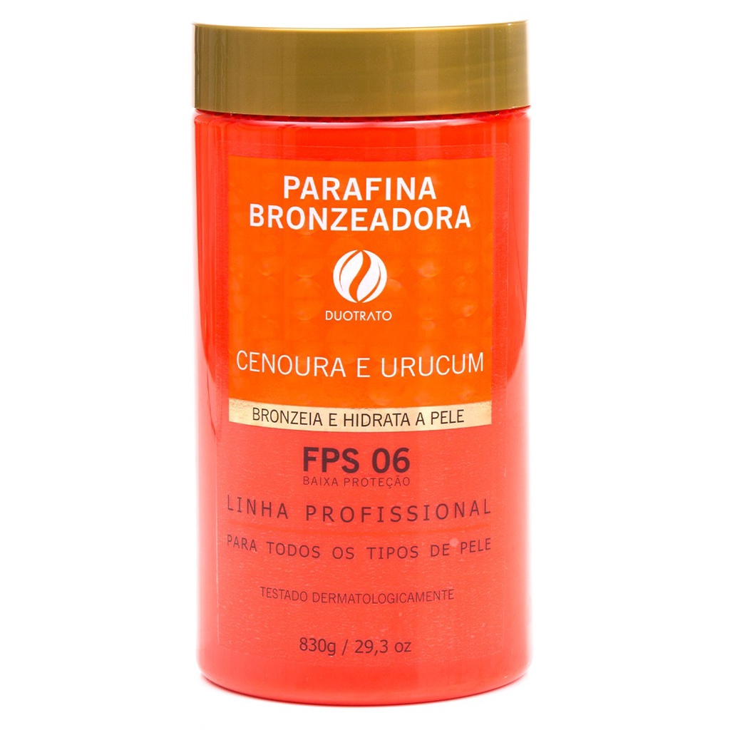 Parafina Bronzeadora Cenoura e Urucum 830g Duotrato | Shopee Brasil