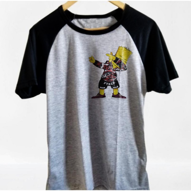 Camisa Swag Bart Simpson Raglan Unissex | Shopee Brasil