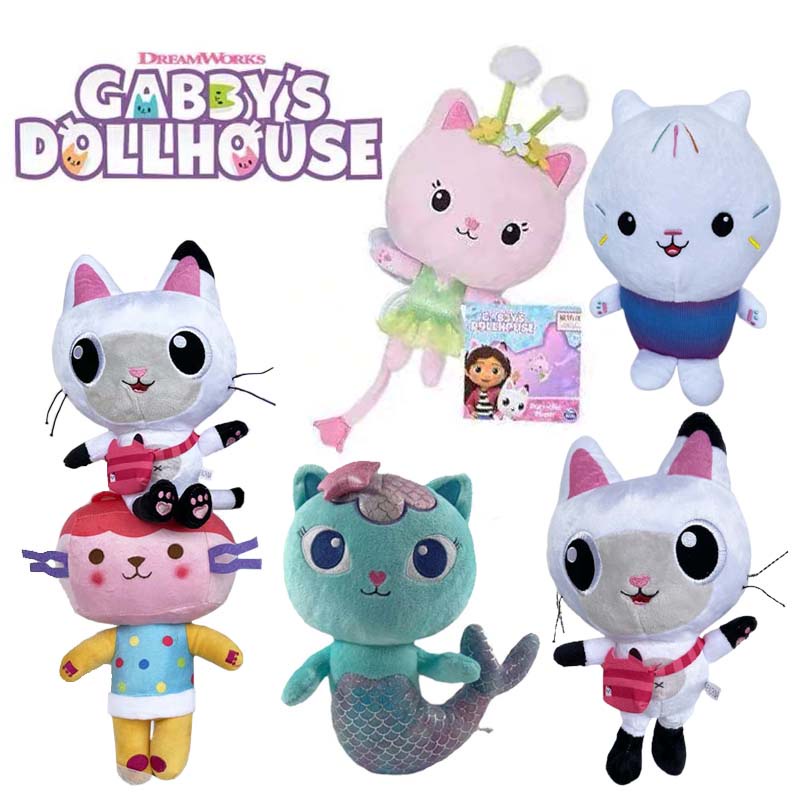 Gabby Boneco De Pelúcia De Gato/Sereia Para Casa De Bonecas/Presente ...