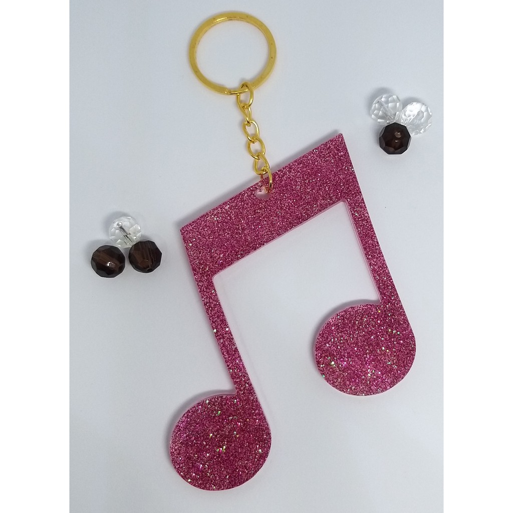 Chaveiro Em Resina Modelo Nota Musical | Shopee Brasil