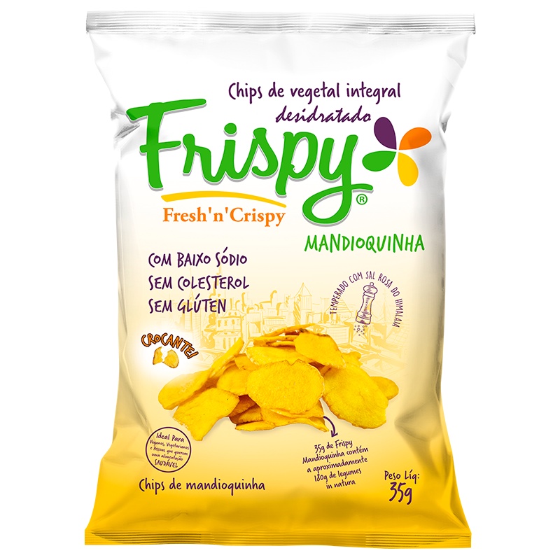 Chips de vegetais - Chips de Mandioquinha Frispy- Sabor original 35g ...