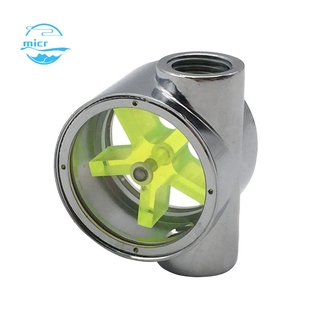 G1/4 Threaded 2 Ways Metal Water Cooling Flow Meter Indicator Sensor ...