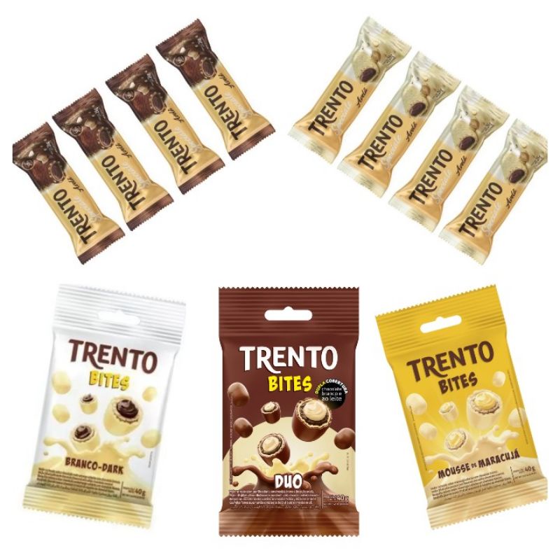 kit chocolate Trento speciale + Trento bites 40g sabores | Shopee Brasil