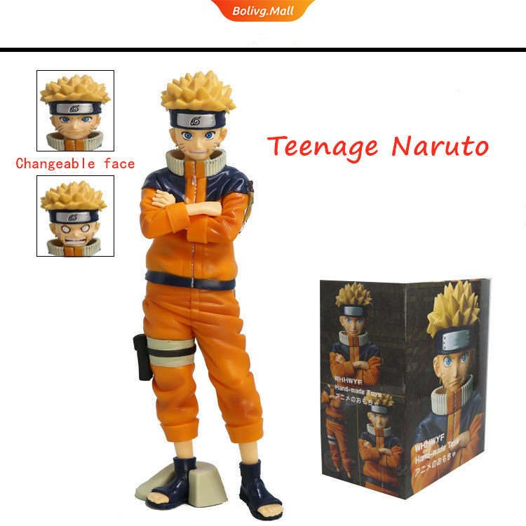 Anime Naruto Adolescente Uzumaki Naruto Mutável Rosto Pvc Action Figure ...