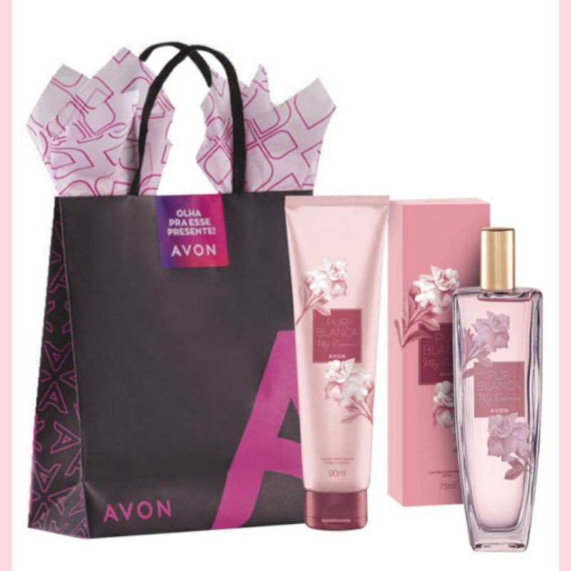 kit Presente Perfume Avon Pur Blanca | Shopee Brasil