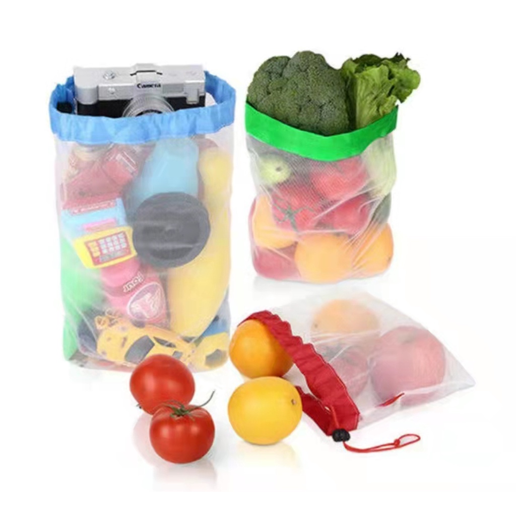 KIT 3 SACOS NYLON REUTILIZAVEL PARA ALIMENTOS | Shopee Brasil