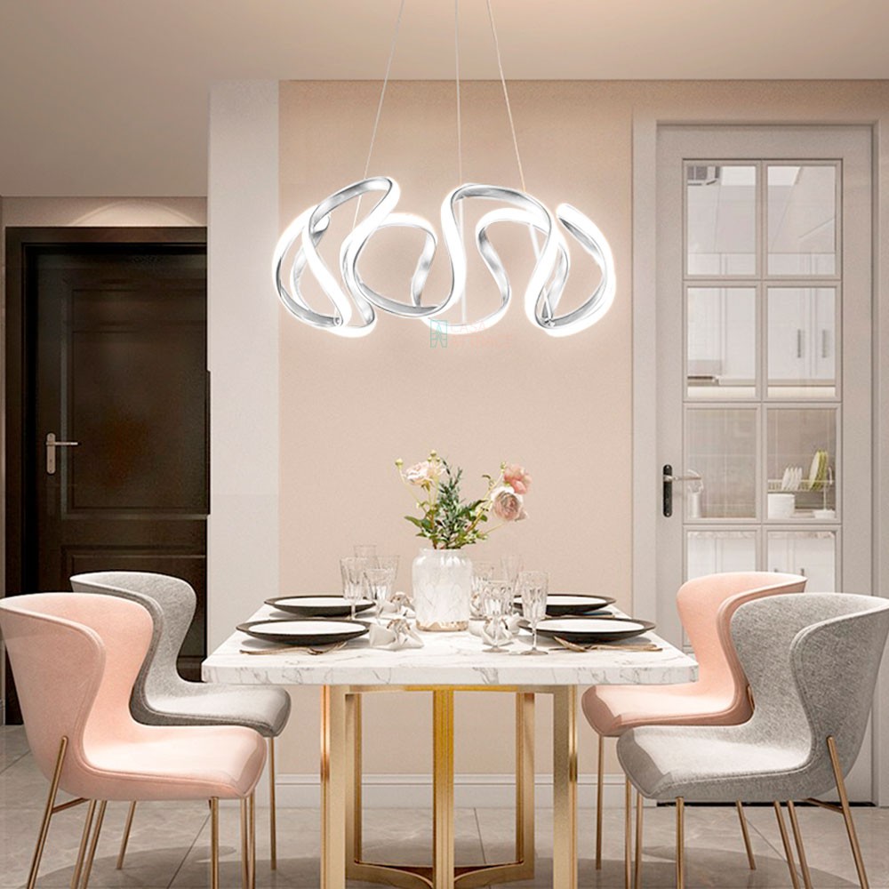 Luminária Lustre De Led Pendente P/ Teto Moderno 3 tons - Escorrega o Preço