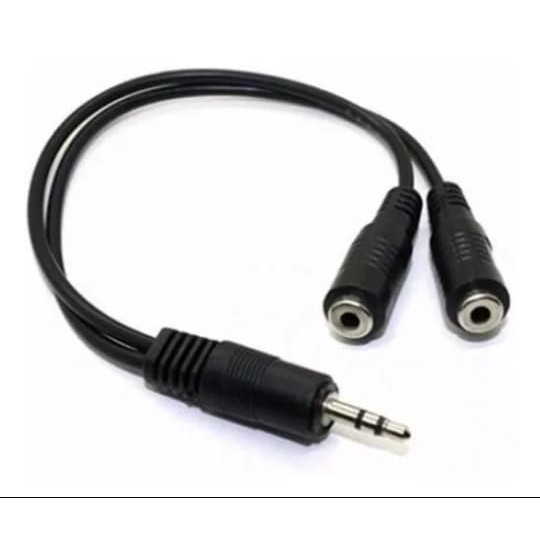 Cabo Adaptador P2 Macho 3.5mm x 2 Saídas P2 Fêmea | Shopee Brasil