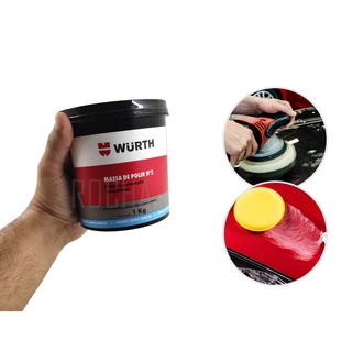 Massa de polir automotiva N2 a base de agua 1kg wurth Tira risco e da brilho a melhor + Suporte ...