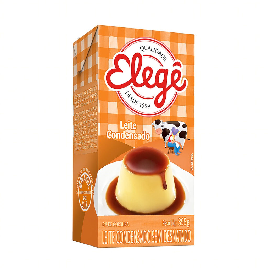 Leite Condensado Elegê Caixa 395g | Shopee Brasil