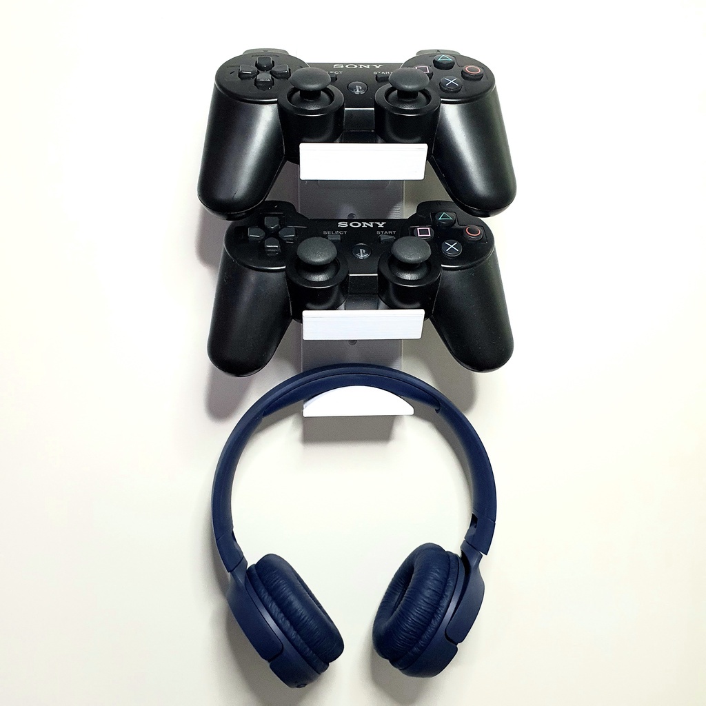 Suporte Universal de Parede para 2 Controle E 1 Headset (Xbox, PS2, PS3 ...