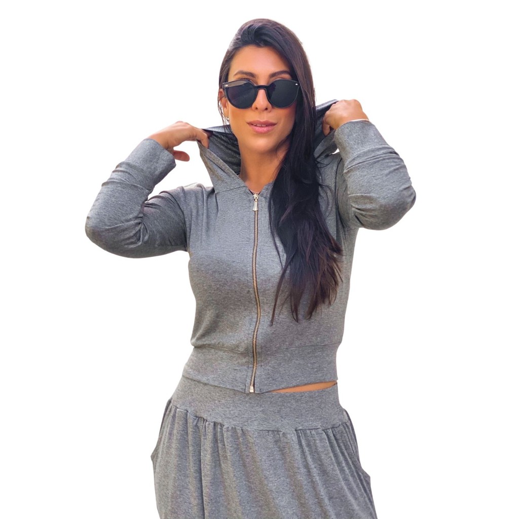 Conjunto Aerolook Jaqueta E calca Saruel Jaquetinha Bomber Ziper Bolso ... Conjunto Aerolook Jaqueta E calca Saruel Jaquetinha Bomber Ziper Bolso ...
