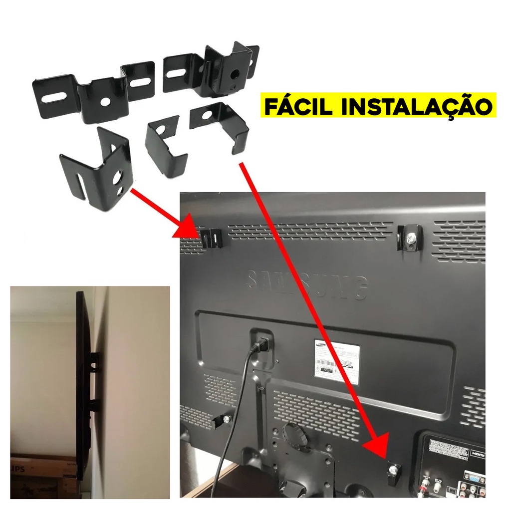 Suporte Para Tv 32 Universal Fixo De Parede 10 Até 100 Polegadas ...