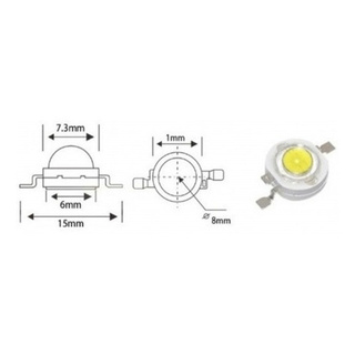 50 Led - Super Power Led 3w 3v Branco Quente 200 A 220 Lumen | Shopee ...