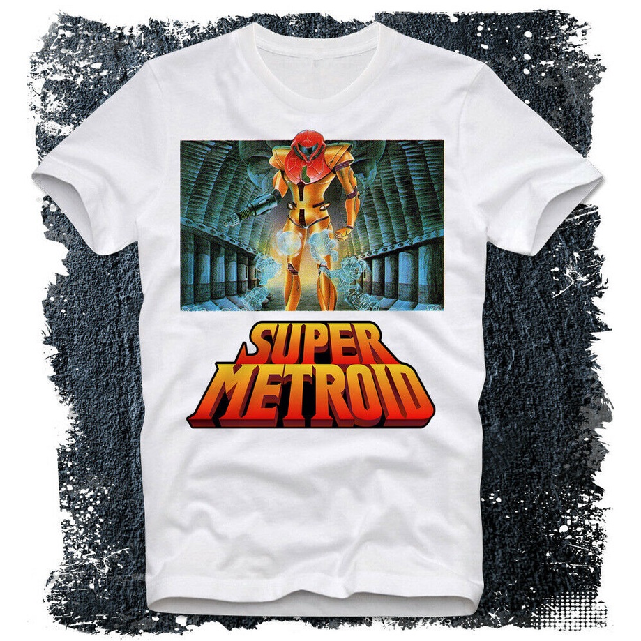 T-Shirt Super Metroid Samus Aran Ridley SNES FAMICOM Arcade Retro ...