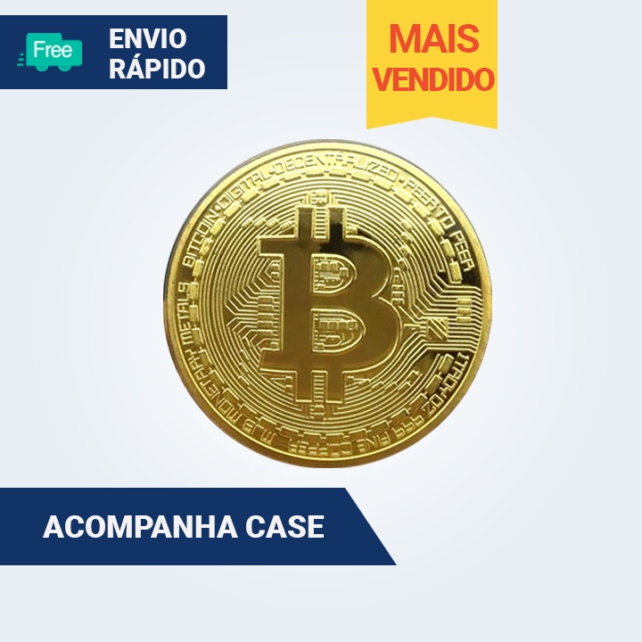 Bitcoin Moeda | Medalha Comemorativa | Ouro | Presente | Criptomoeda ...