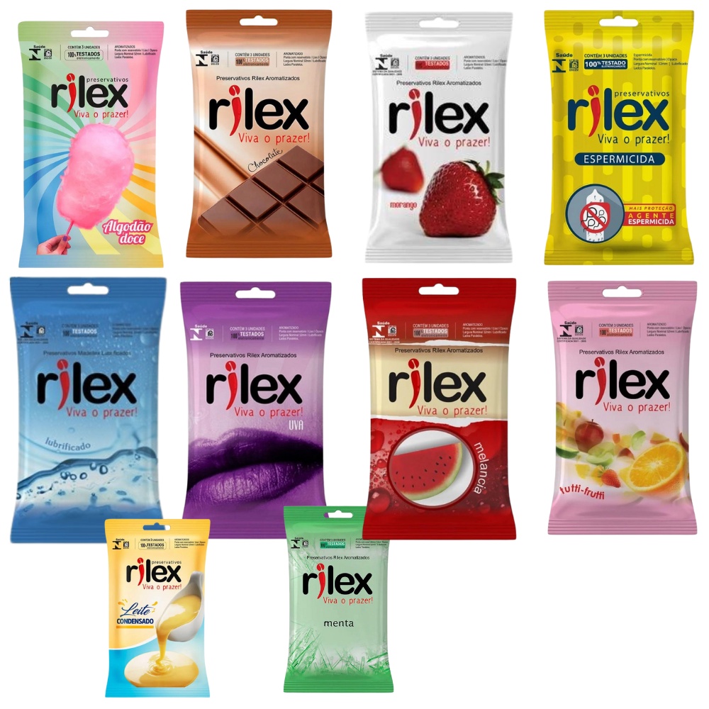 Preservativo Lubrificado Rilex 3 Unidades Diversos | Shopee Brasil