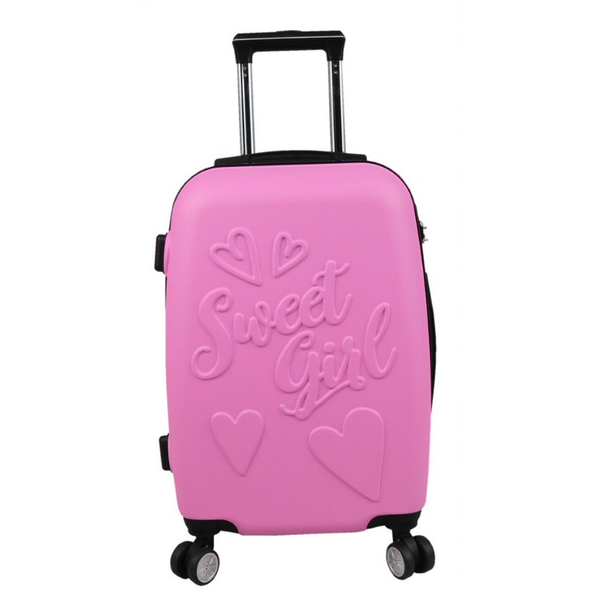 Mala De Viagem Santino Sweet Girl Feminina Rosa Pequena Bordo Rodinha ...