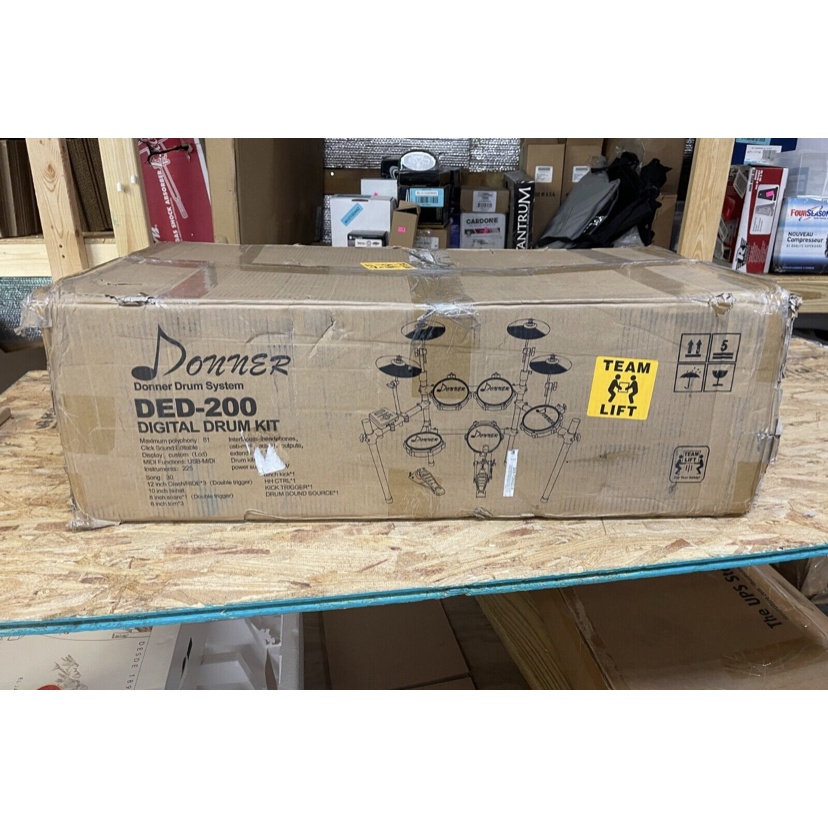 BRAND NEW ORIGINAL Donner DED-200 8 Piece Electric Drum | Shopee Brasil
