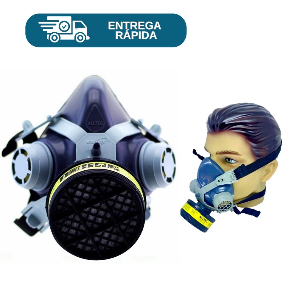 Mascara Respirador 1/4 Facial Com 1 Filtro VO/GA Mastt Alltec 2001 Para ...