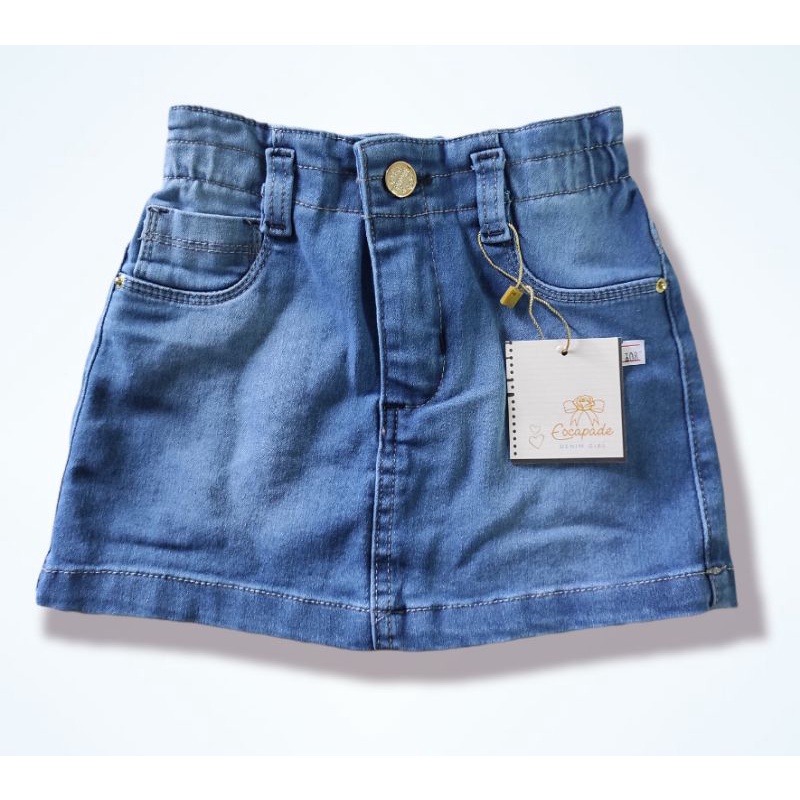 Mini Saia Jeans Infantil Feminina (formato pequeno) | Shopee Brasil